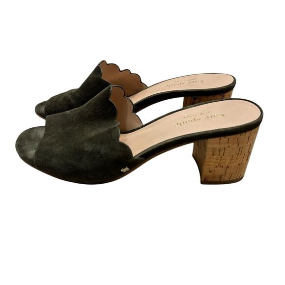 kate spade | Shoes | Ladies Katespade Warren Heeled Scalloped Mules ...